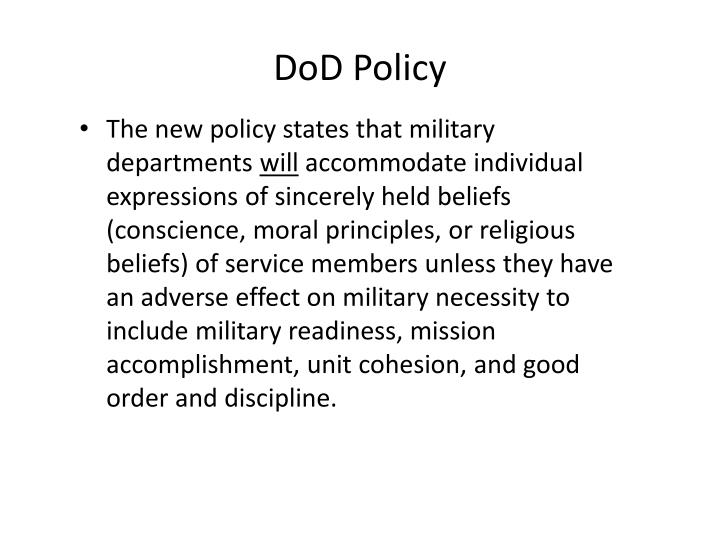 Ppt Accommodation Of Religious Practices Within The Military Services
