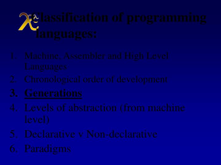 Ppt Classification Of Programming Languages Powerpoint Presentation Id3990920 