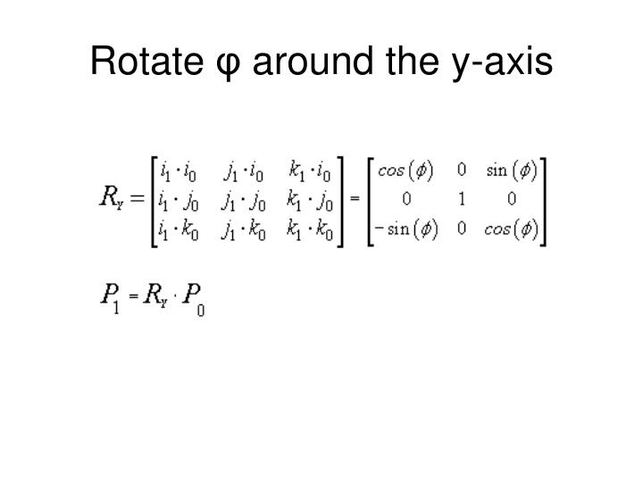 Ppt Roll Pitch And Yaw 3 D Rotation Matrices Powerpoint Presentation Id 4813899