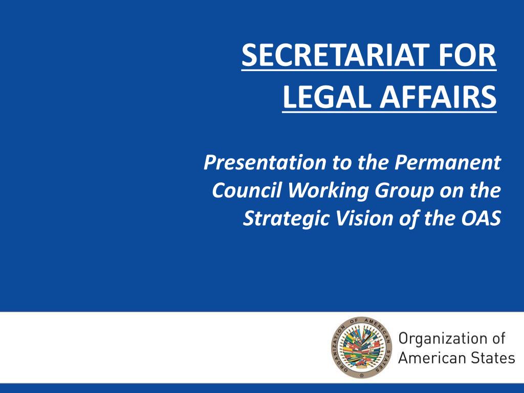 PPT - SECRETARIAT FOR LEGAL AFFAIRS PowerPoint Presentation, free ...