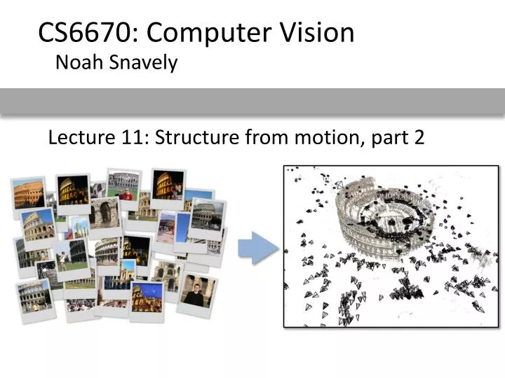 PPT - Lecture 11: Structure from motion, part 2 PowerPoint Presentation ...