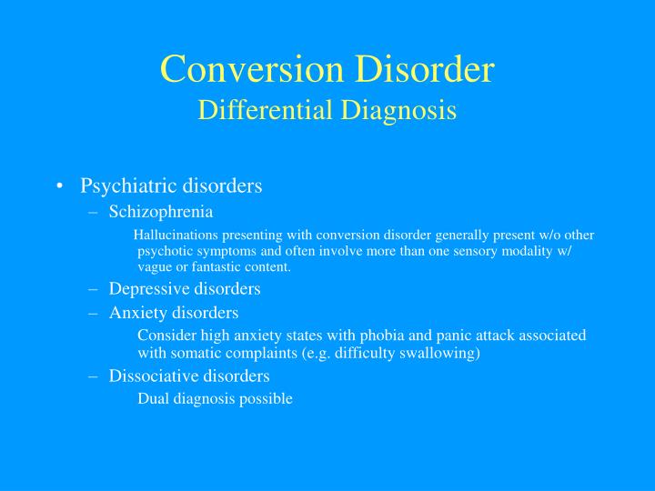 PPT - CONVERSION DISORDER PowerPoint Presentation - ID:3606426