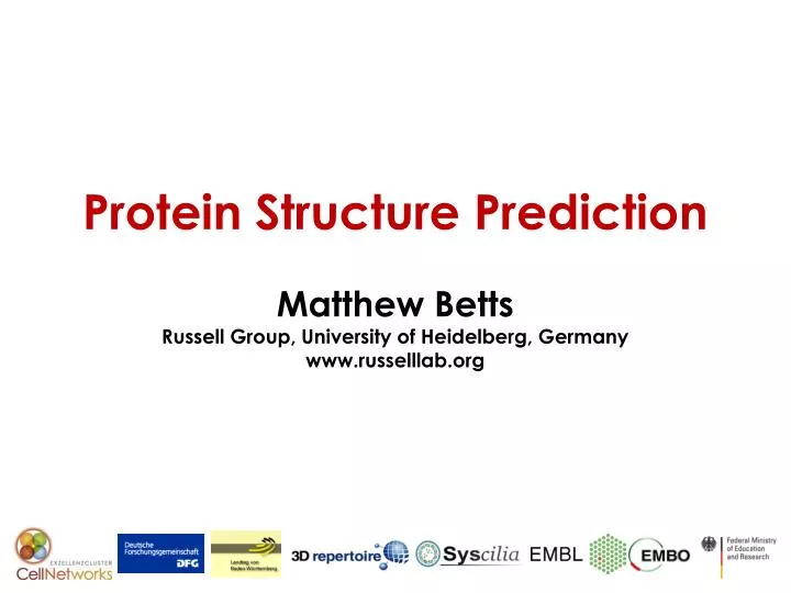 Ppt Protein Structure Prediction Powerpoint Presentation