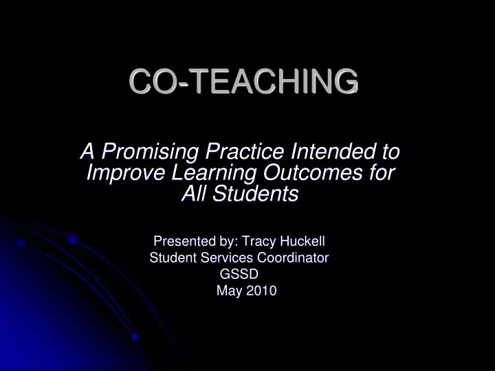 PPT - CO-TEACHING PowerPoint Presentation, free download - ID:3607355