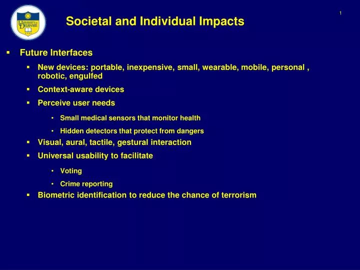 PPT - Societal and Individual Impacts PowerPoint Presentation, free ...