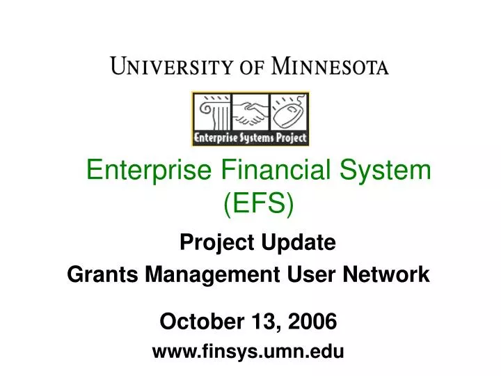 PPT - Enterprise Financial System (EFS) PowerPoint Presentation, free ...