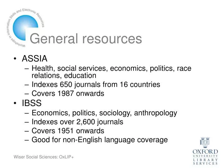 PPT - General resources PowerPoint Presentation, free download - ID:3612261