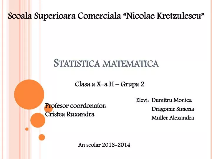 PPT - Statistica matematica PowerPoint Presentation, free download - ID ...