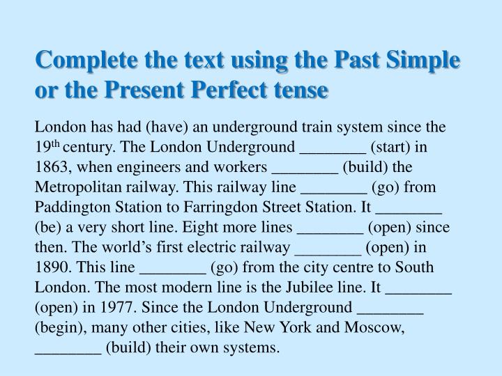 PPT - PRESENT PERFECT PowerPoint Presentation - ID:3618151