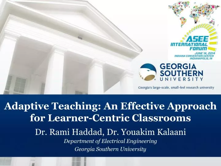 PPT - Adaptive Teaching: An Effective Approach for Learner-Centric ...