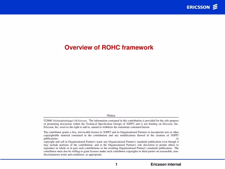 PPT - Overview of ROHC framework PowerPoint Presentation, free download ...
