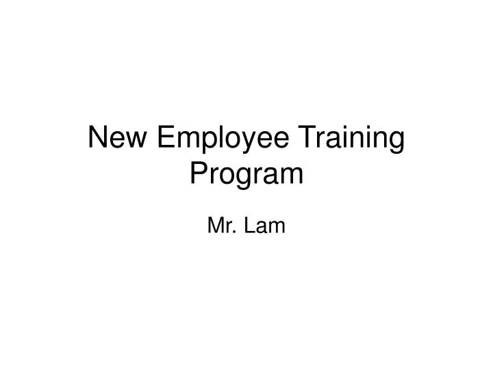 PPT - New Employee Training Program PowerPoint Presentation, free ...