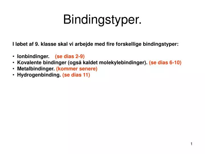 PPT - Bindingstyper. PowerPoint Presentation, free download - ID:3622413