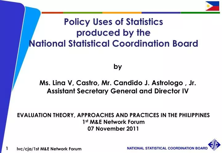PPT - Policy Uses of Statistics produced by the National Statistical ...