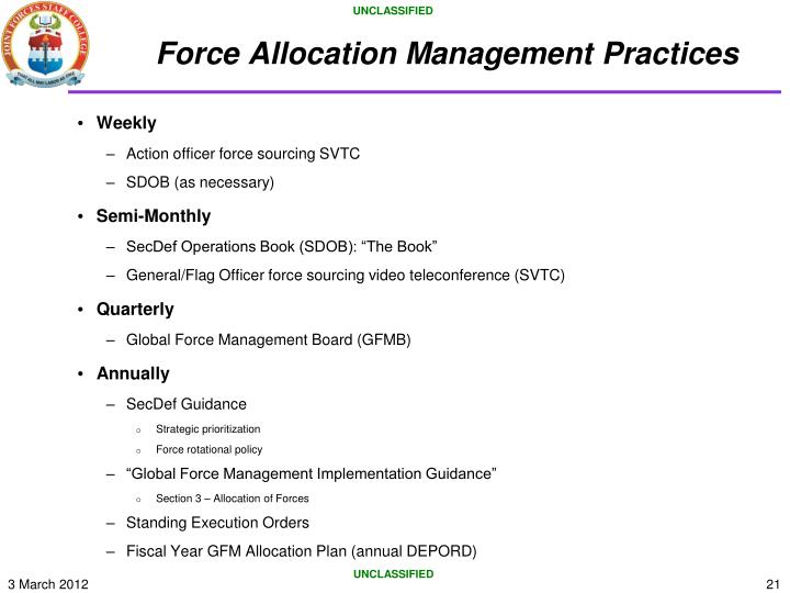 PPT - Introduction to Global Force Management (U) PowerPoint ...