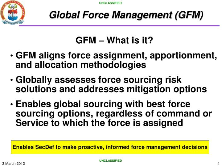 PPT - Introduction to Global Force Management (U) PowerPoint ...