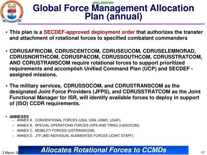 PPT - Introduction to Global Force Management (U) PowerPoint ...
