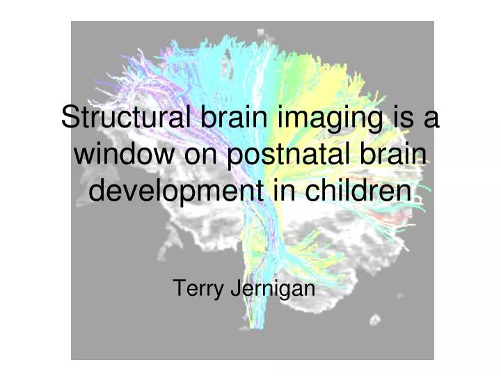 PPT - Structural brain imaging is a window on postnatal brain ...