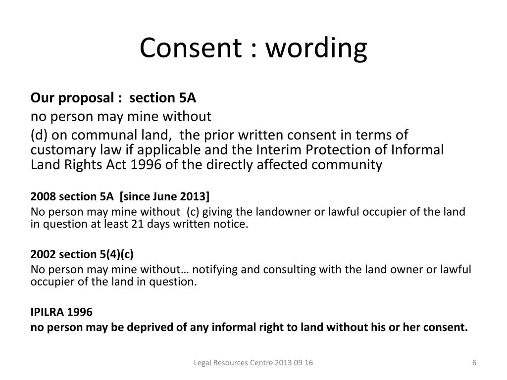 PPT - The Community Right to Negotiate in Mining: Bill 15's Consent ...