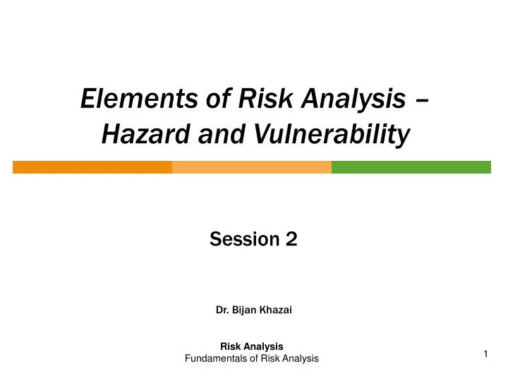 PPT - Elements of Risk Analysis – Hazard and Vulnerability PowerPoint ...