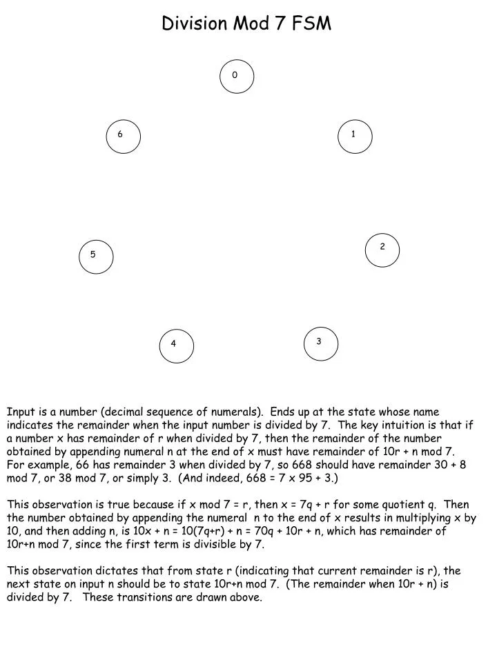 PPT - Division Mod 7 FSM PowerPoint Presentation, free download - ID ...