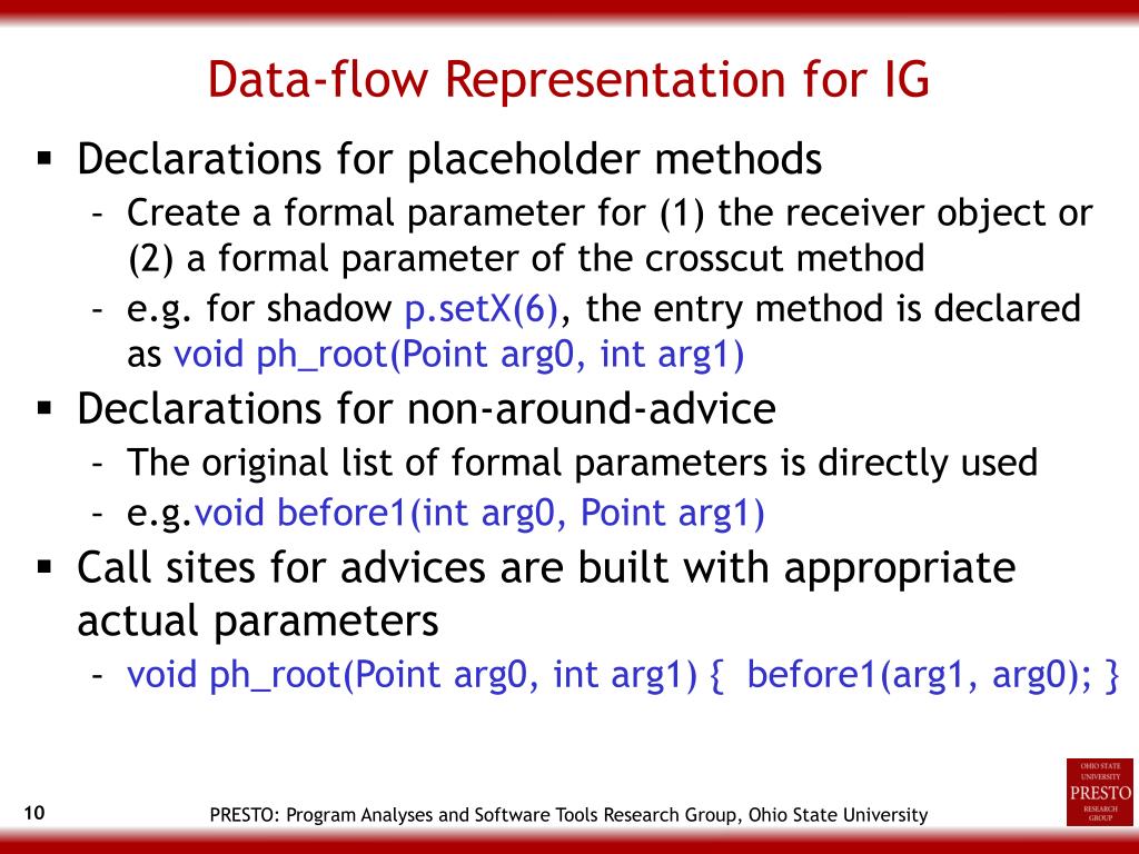 Ppt A Framework For Source Code Level Interprocedural Dataflow Analysis Of Aspectj Software 5563