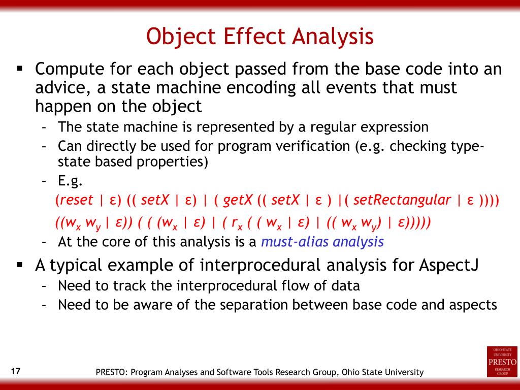 Ppt A Framework For Source Code Level Interprocedural Dataflow Analysis Of Aspectj Software
