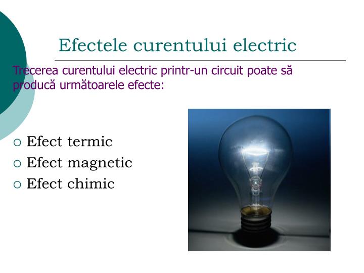 PPT - Curentul electric.Efectele curentului electric Aparate pentru ...