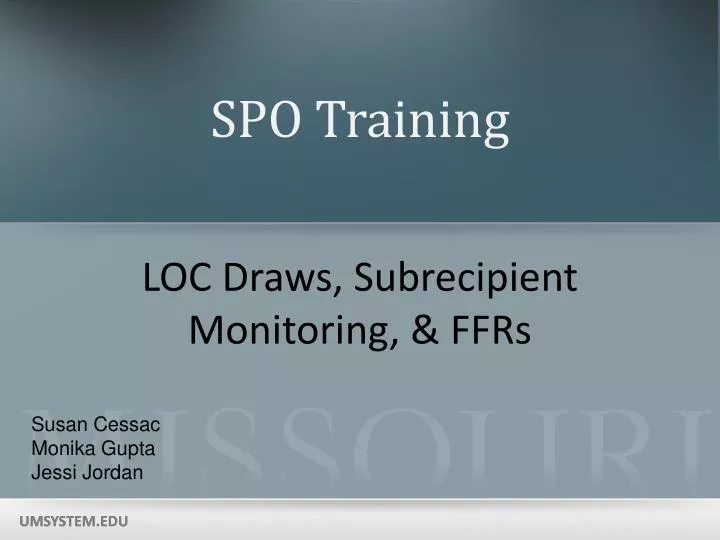 PPT - SPO Training PowerPoint Presentation, free download - ID:3629982