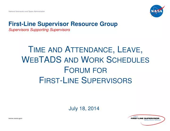 PPT - First -Line Supervisor Resource Group Supervisors Supporting ...
