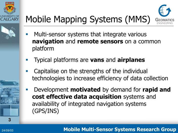 PPT - Mobile Multi-Sensor Geomatics (M2G) Systems – The New Trend in ...
