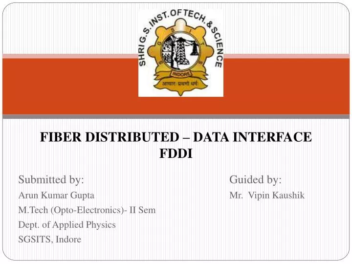 PPT - FIBER DISTRIBUTED – DATA INTERFACE FDDI PowerPoint Presentation - ID:3631556