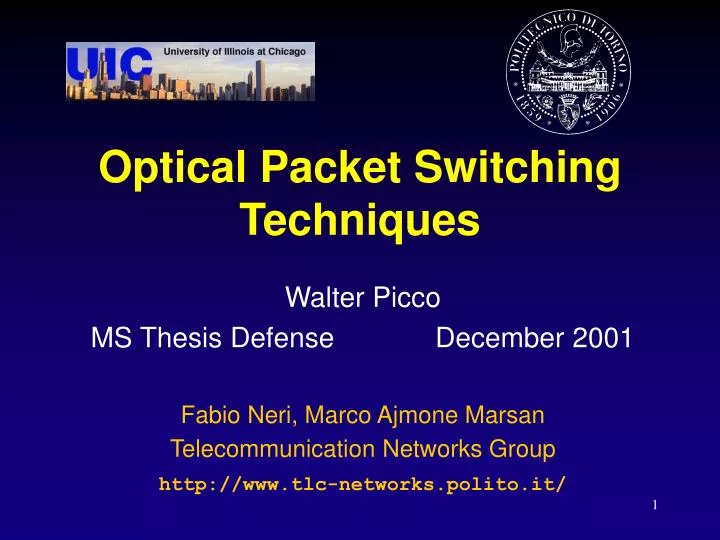 PPT - Optical Packet Switching Techniques PowerPoint Presentation, free ...