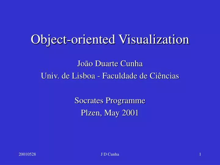 PPT - Object-oriented Visualization PowerPoint Presentation, free download - ID:3634610
