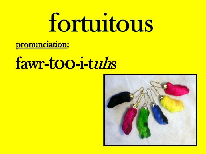 PPT - fortuitous : adjective PowerPoint Presentation - ID:3637652