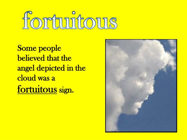 PPT - fortuitous : adjective PowerPoint Presentation - ID:3637652