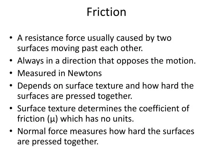 PPT - Friction PowerPoint Presentation, free download - ID:3638134