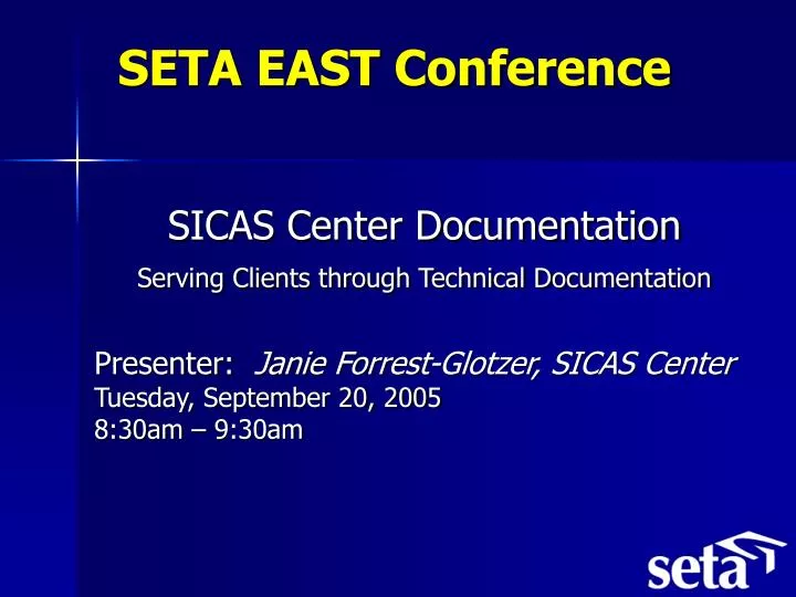 PPT - SETA EAST Conference PowerPoint Presentation, free download - ID ...