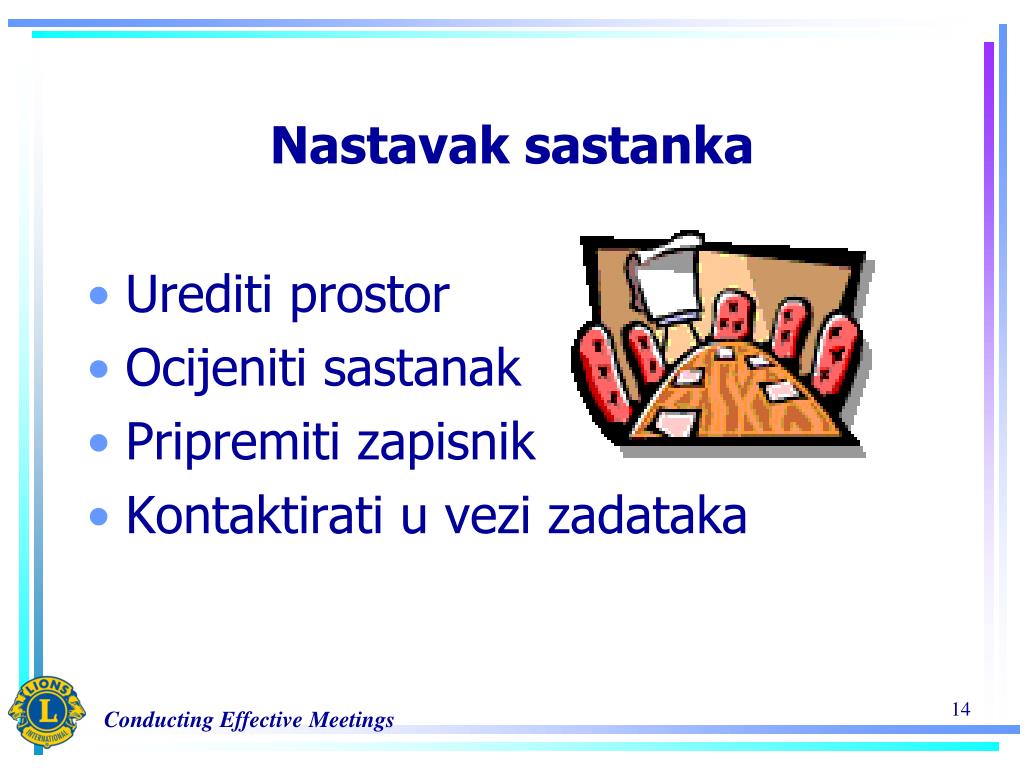PPT - VOĐENJE UČINKOVITIH SASTANAKA PowerPoint Presentation, free ...