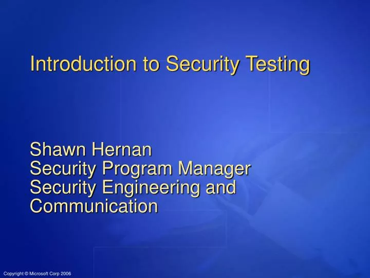 PPT - Introduction to Security Testing PowerPoint Presentation, free ...