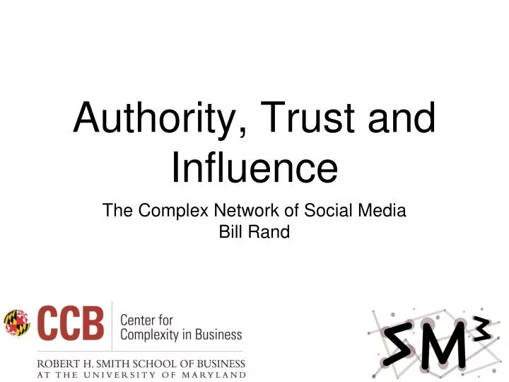 PPT - Authority, Trust and Influence PowerPoint Presentation, free ...
