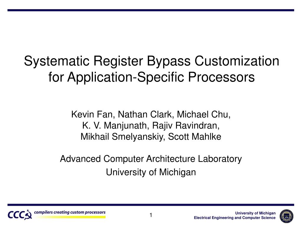Ppt Systematic Register Bypass Customization For Application Specific