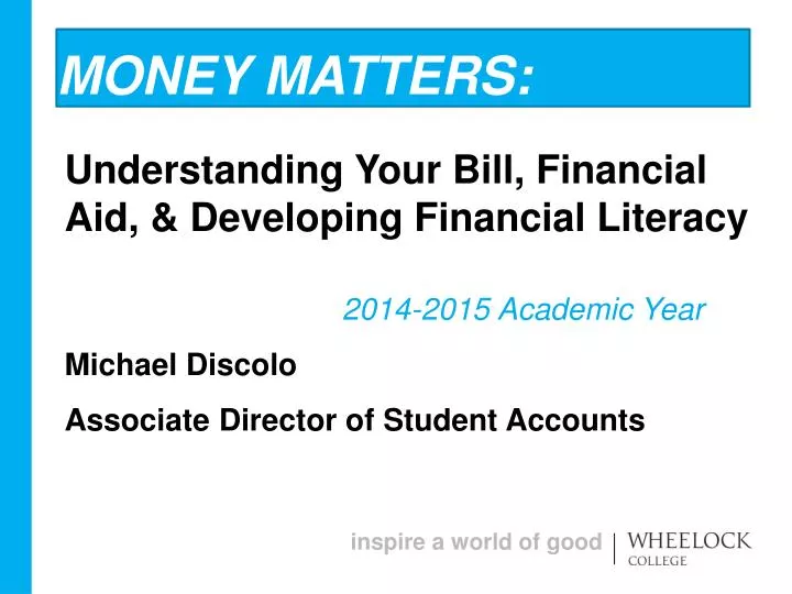 PPT - Money Matters: PowerPoint Presentation, free download - ID:3642427