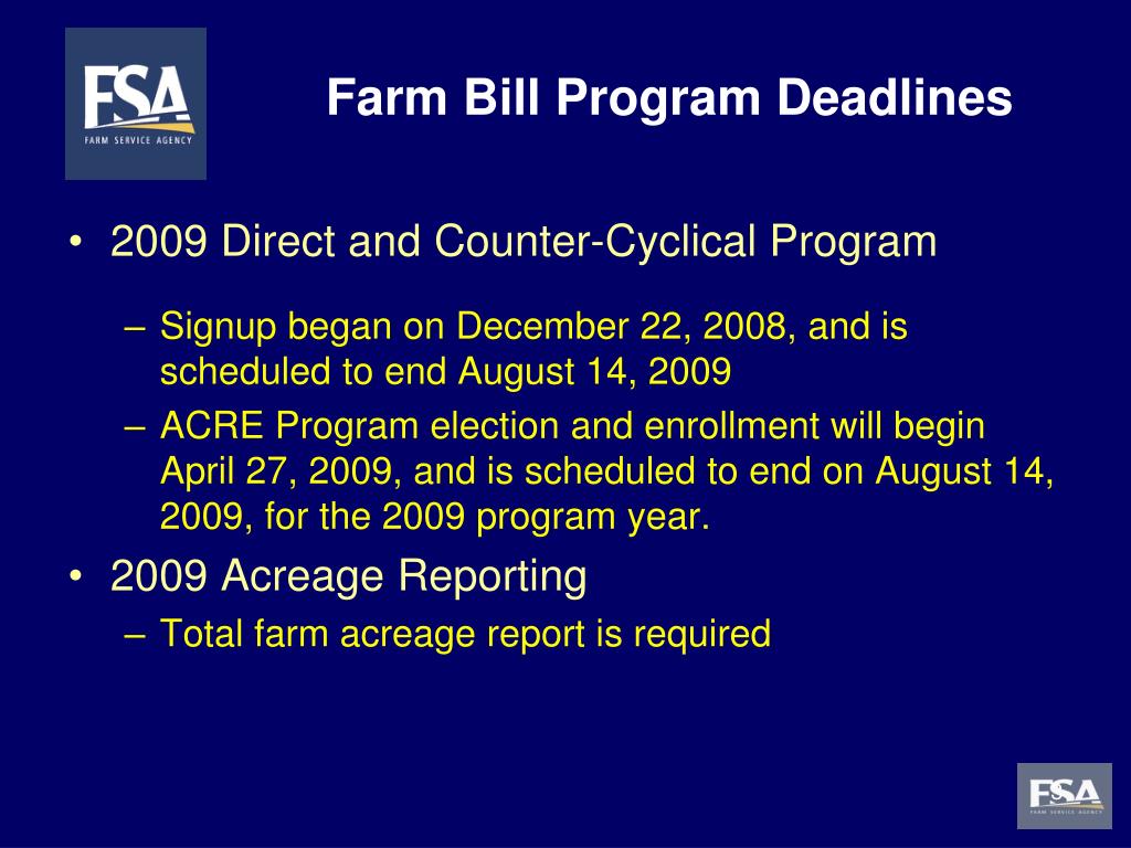 PPT - Food, Conservation, and Energy Act of 2008 (Farm Bill) PowerPoint ...