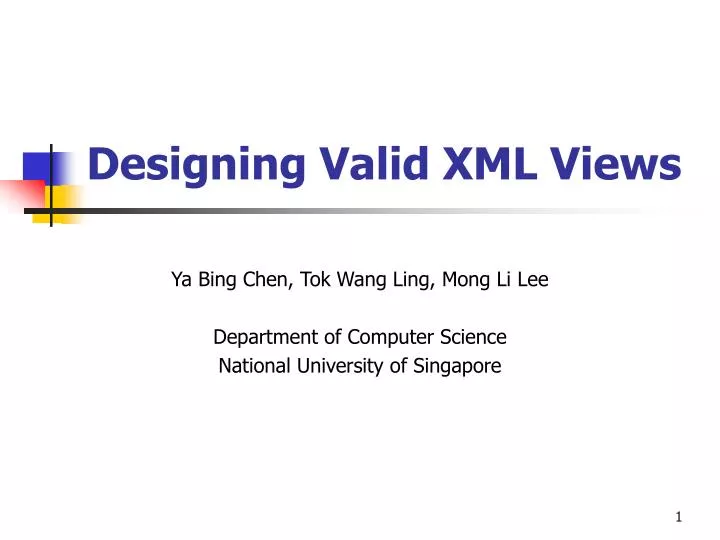 PPT - Designing Valid XML Views PowerPoint Presentation, free download - ID:3644291