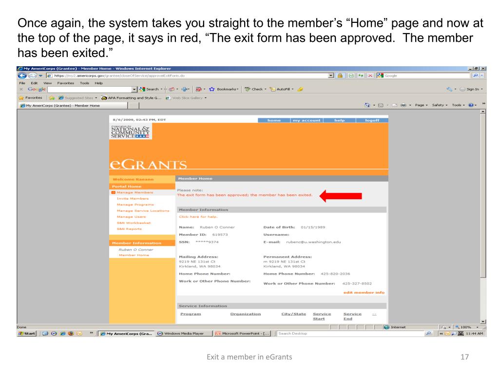 PPT - This is your eGrants Login Page. Enter your User Name and ...