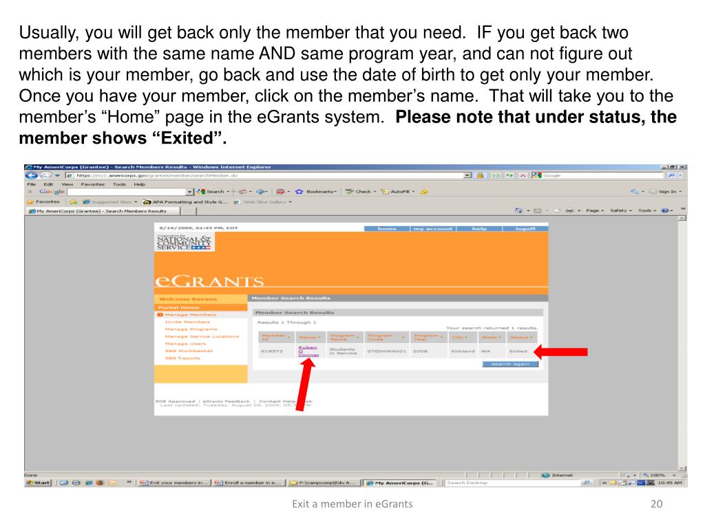 PPT - This is your eGrants Login Page. Enter your User Name and ...