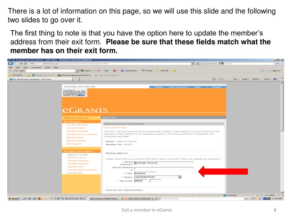 PPT - This is your eGrants Login Page. Enter your User Name and ...