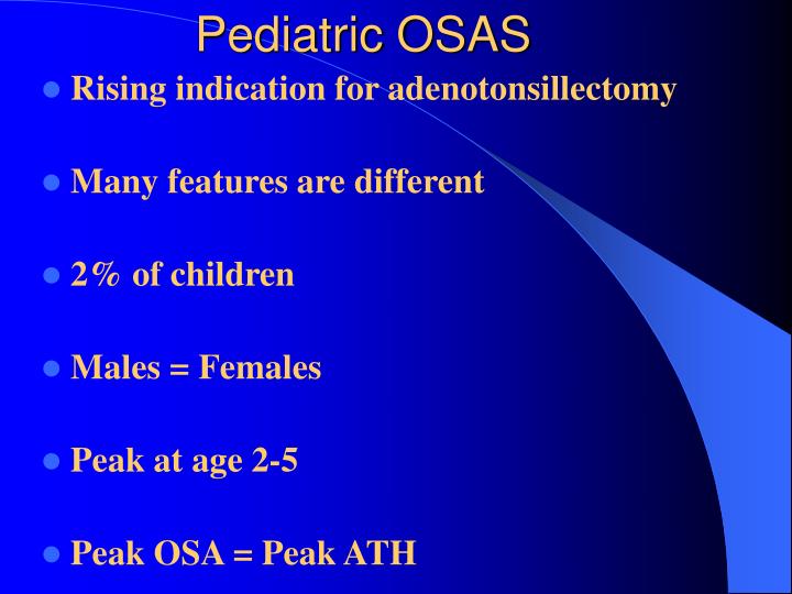 PPT - Obstructive Sleep Apnea Tonsillectomy and Adenoidectomy in ...