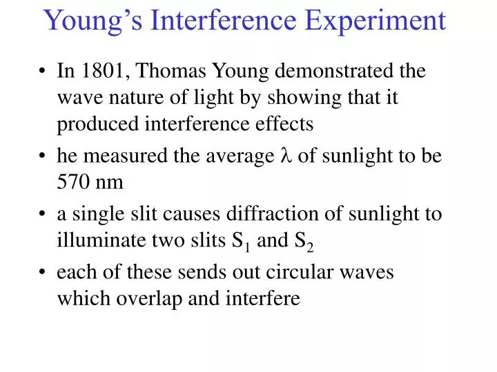 PPT - Young’s Interference Experiment PowerPoint Presentation, free ...